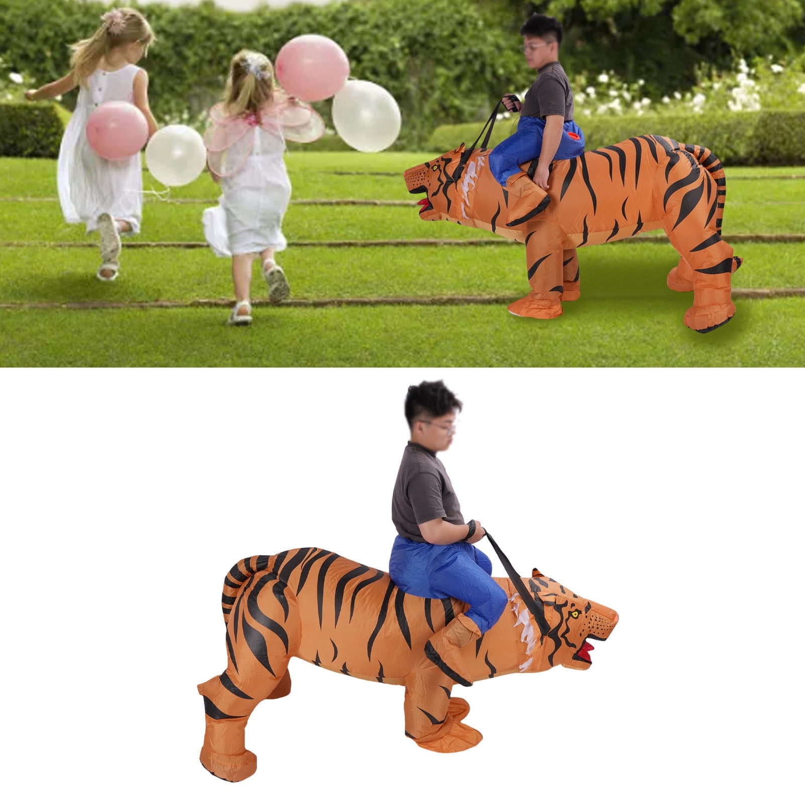Disfraz de Tigre de Soplado de Cuerpo completo, Tela de Poliéster de ...