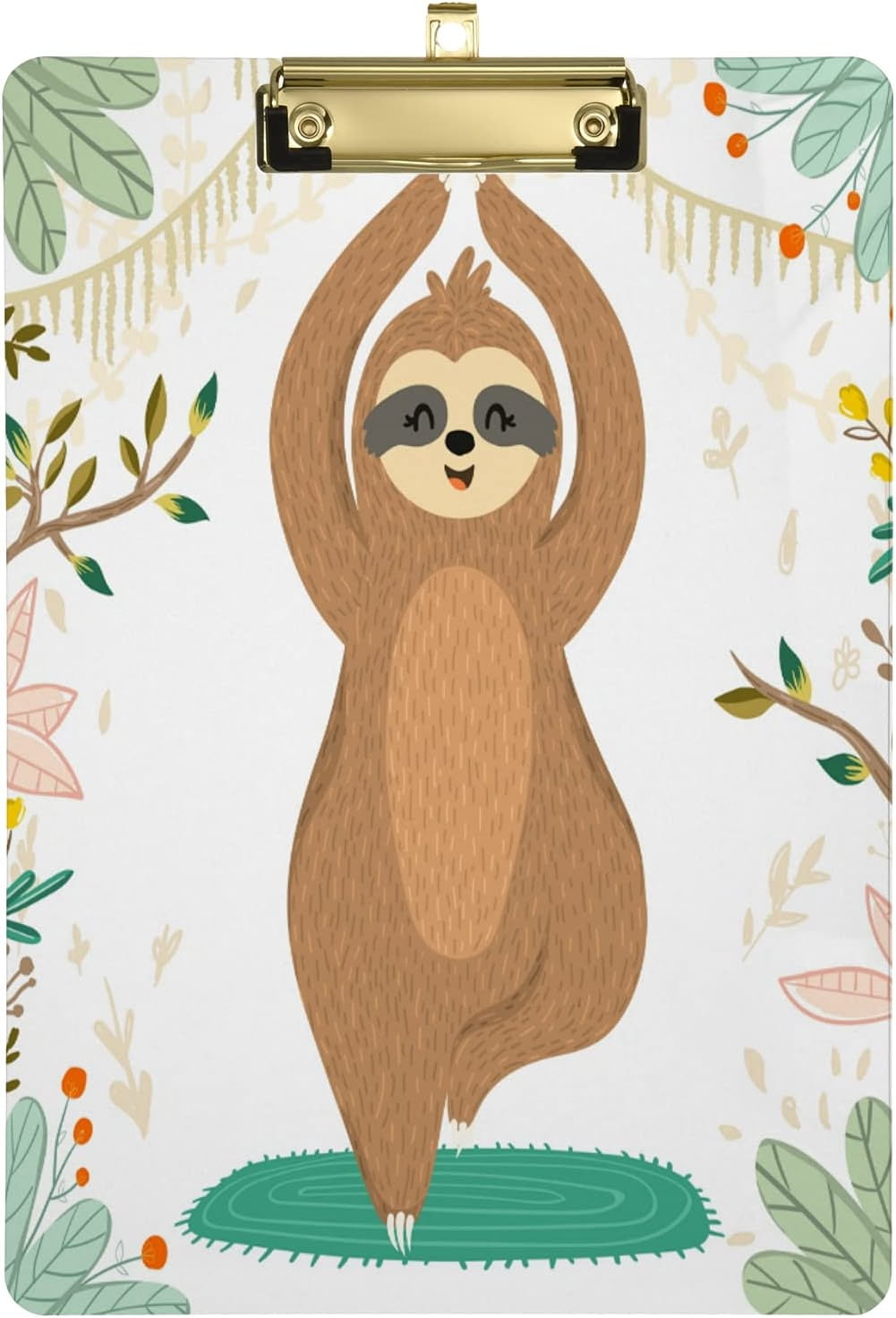 ZHANZZK Sloth Clipboard Hardboard Wood Nursing Clip Board and Pull for ...