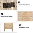 Room Divider 8 Panel with Louvered Design 5.6ft Tall Wood Partition ...