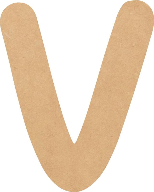 Unfinished MDF Wood Letter V, Craft Alphabet 10'' Tall DIY Wall Décor ...