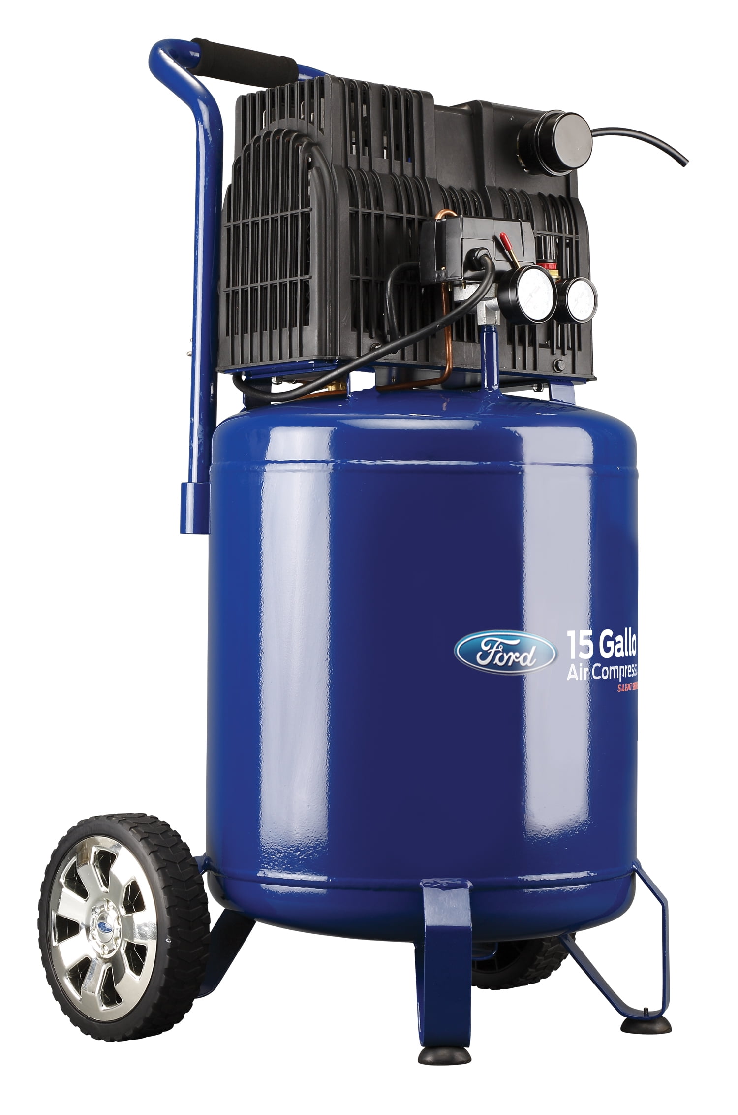 Ford 15 Gallon Silent Series Quiet Oil-Free Air Compressor, FCE6150QV ...
