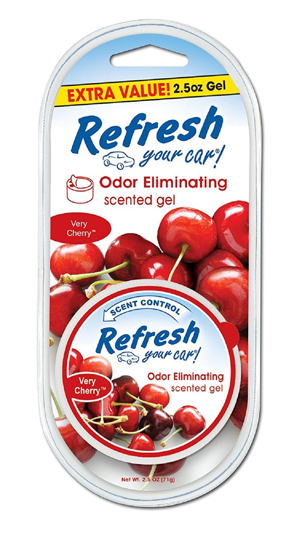 Refresh Your Car Scented Air Freshener Gel - Very Cherry Scent 2.5 Oz ...