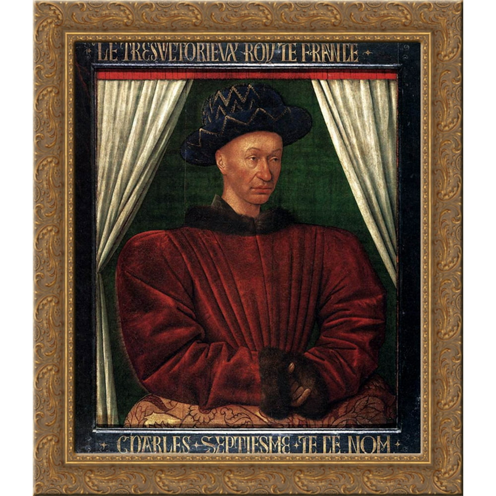 Portrait of Charles VII, King of France 24x20 Gold Ornate Wood Framed ...