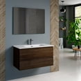 "DAX Pasadena Bathroom Vanity Cabinet, 36"", Wenge, Engineered Wood ...
