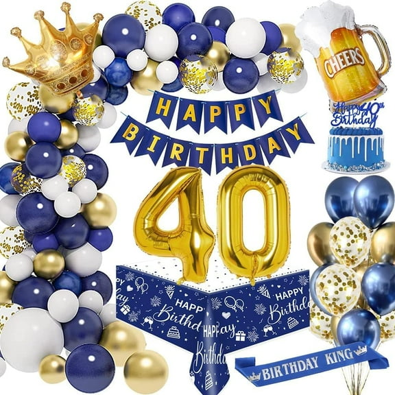 erfcxs Ice Snow Themed Birthday Cake Decoration With Blue Number ...