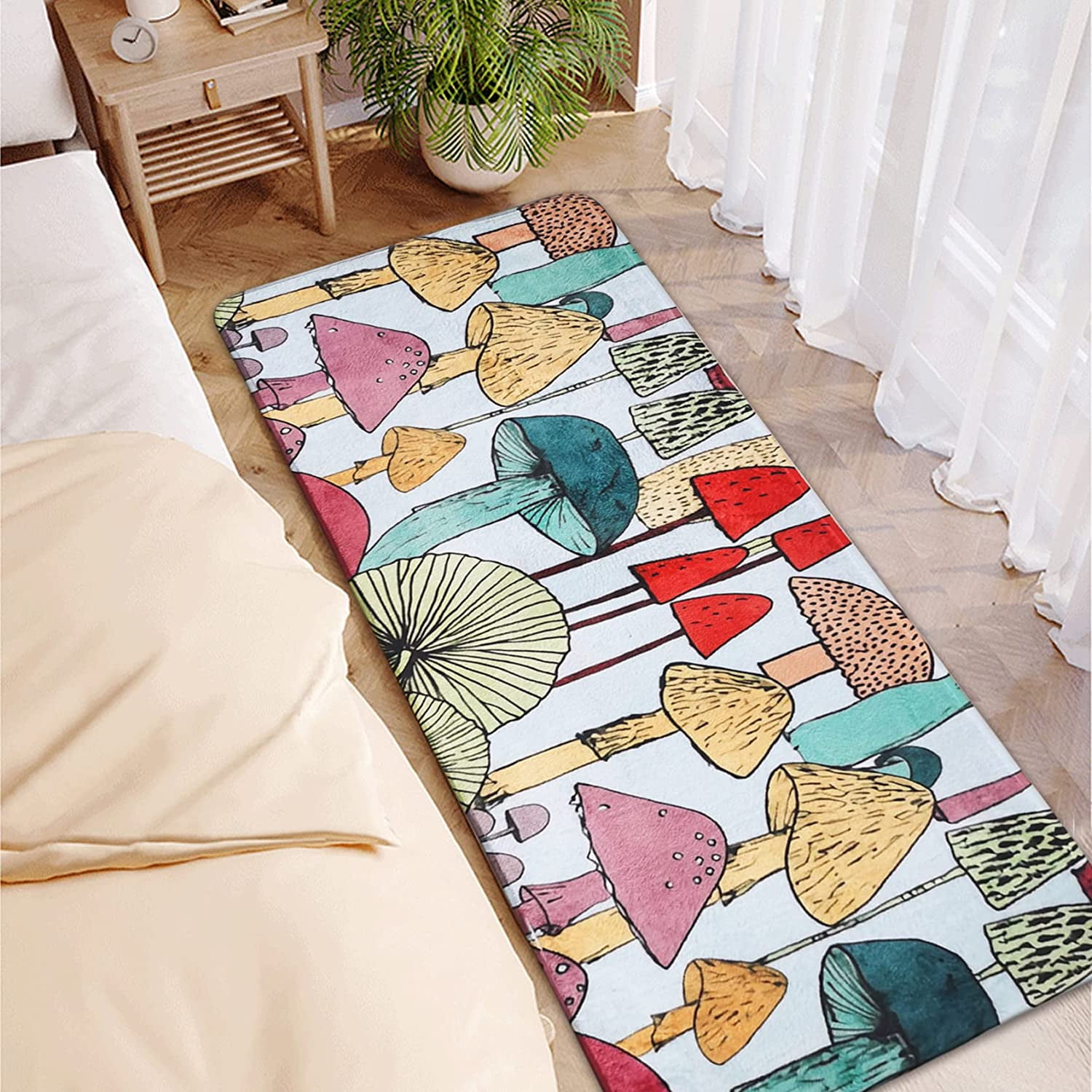 Mushroom Kitchen Decor Rugs Mats, Non-Slip Cushioned Anti-Fatigue Floor ...