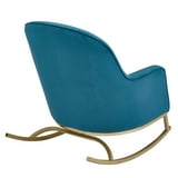 Free Shipping! MoDRN Glam Velvet Rocking Chair with Lumbar Pillow Teal ...