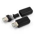 10Pcs USB Connector Replacement Welding Type 5 Pin USB 2.0 Male Plug ...