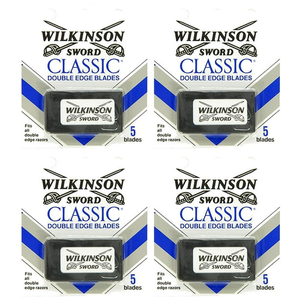 (4 Pack) Wilkinson Sword Classic 5 Double Edge Blades - Walmart.com ...