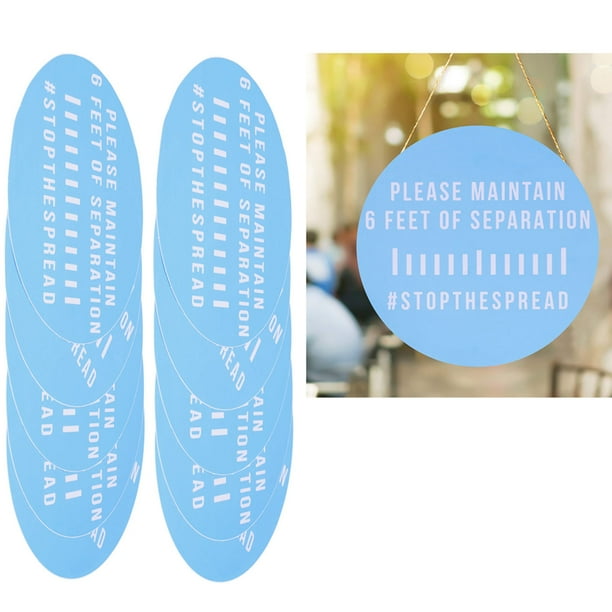 YLSHRF Public Places Wall Sticker, 215g PVC 2 Sets Warning Floor ...