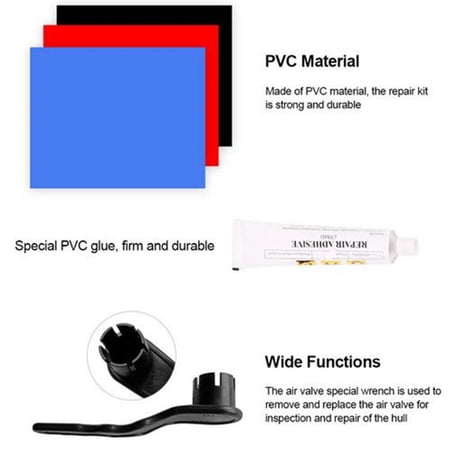 Color Random Inflatable Paddle Board Repair Kit Inflatable Kayak Raft ...