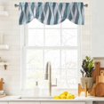 Abstract Tie Up Valance Curtains Blue White Line Gradient Water Ripple ...