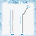 8 Pack 6 Inch Short Bent Metal Cocktails Straws, Stainless Steel Straws ...