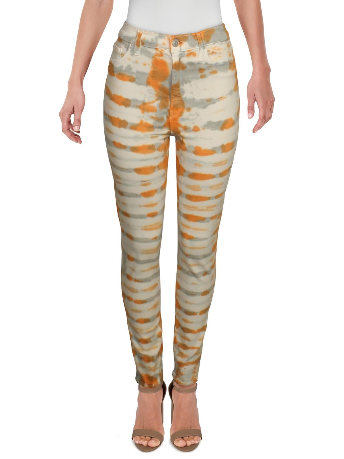 Hudson Womens Barbara Denim High Rise Skinny Jeans Orange 31 - Walmart.com