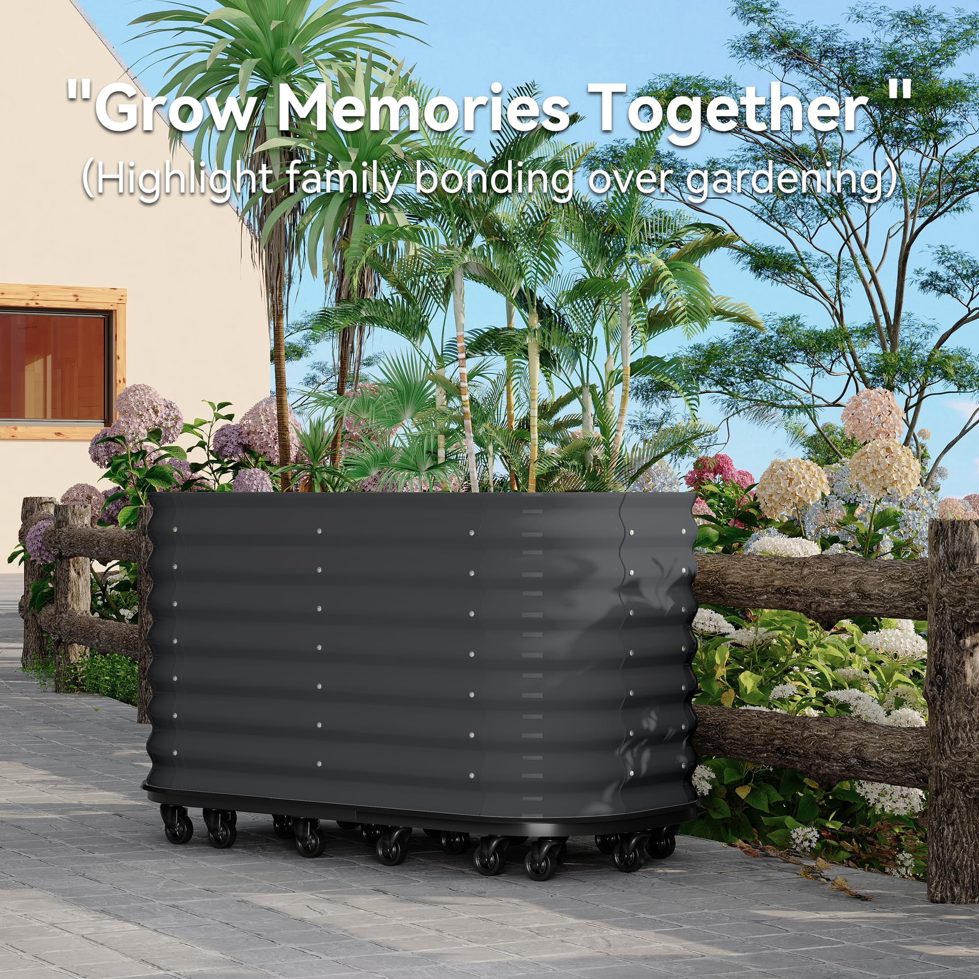 Click here for Edtara Self-Watering Rolling Planter Box  Galvaniz... prices