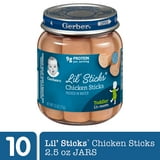 Gerber Lil Sticks Toddler Mealtime Chicken Sticks Baby Food, 2.5 OZ, 10 ...