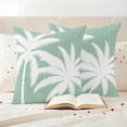 Green Palm Tree Outdoor Waterproof Throw Pillow Covers Set of 2, 26"x26 ...