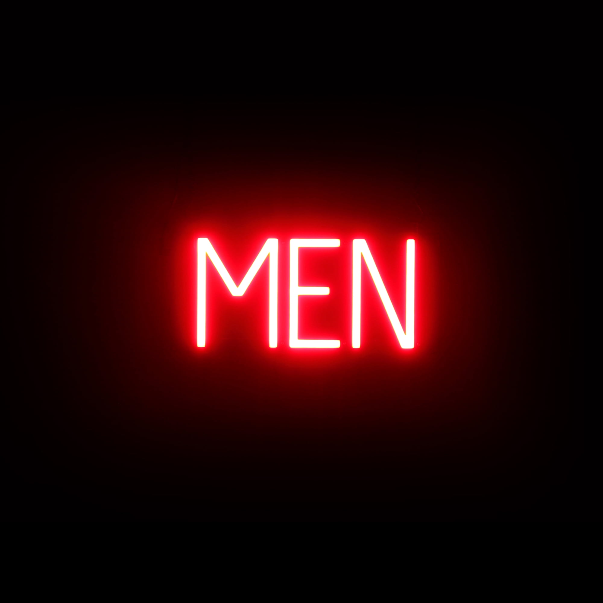 Spellbrite Neon Led Men Sign With Dimming Capability Led Bathroom Signs For Businesses