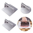 Taeuda Stainless Steel Burger Press Square Round Burger Smasher ...