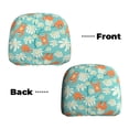 2 PCS Car Headrest Cover, Cute Sloth on Floral Tree Soft Car Seat Head ...