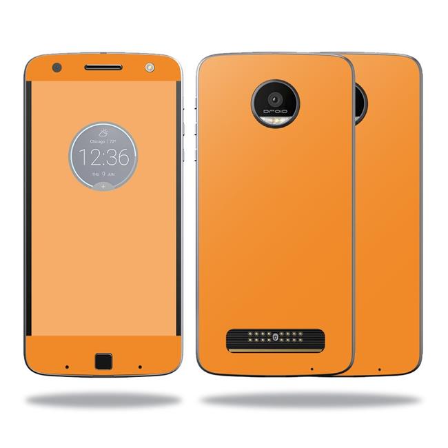 MightySkins MOMZFO-Solid Orange Skin for Motorola Moto Z Force Sticker ...