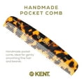 Kent 7T Handmade All Fine Tooth Pocket Comb for Men, Hair Comb Straightener for Everyday ...