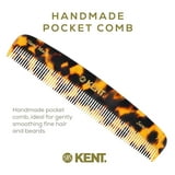 Kent 7T Handmade All Fine Tooth Pocket Comb for Men, Hair Comb Straightener for Everyday ...
