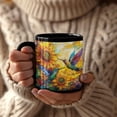 Bright and colorful hummingbirds surrounded by Flowers and Patterns ...