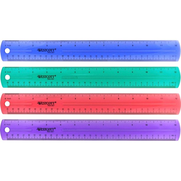 Westcott 12" Jewel Colored Ruler - Walmart.com