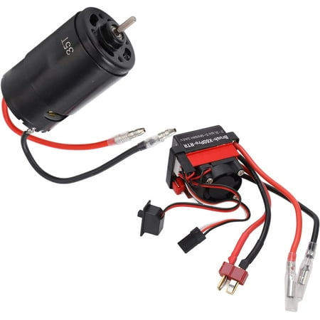 Brushed Motor and ESC Combo, Waterproof 550 35T Brushed Motor and 60A ...