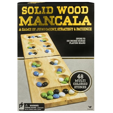 Classic Games Collection Deluxe Wood Mancala With Glass Beads - Walmart.com