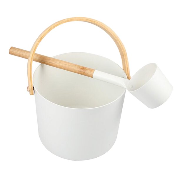 Smooth Aluminum Bucket and Spoon Ladle with Handle SPA Bath Accessory ...