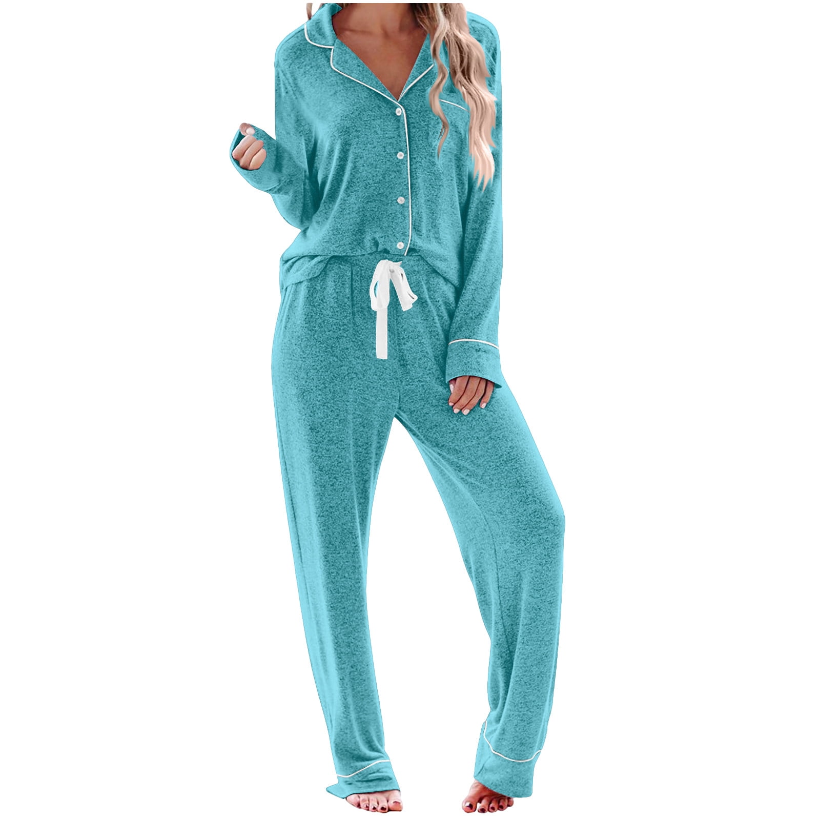 Click here for Cfhntfmh Pajama Sets Womens Long Sleeve Shirt And... prices