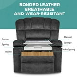 "Colerline 40.9"" Wide Velvet Upholstered Recliner Chair, Oversize ...