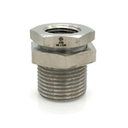 Midland Industries SS2707-04-04 0.25 FNPT 316 Stainless Steel Bulkhead ...