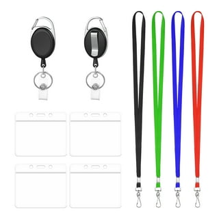50 Pack ID Badge Holder Lanyards with Waterproof ID Card Holder Bulk ...