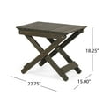 Ariel Outdoor Wood Side Table, Gray Finish - Walmart.com