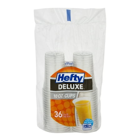 Hefty Deluxe Clear Cups, 10 Oz, 36 Count - Walmart.com