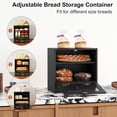 Wooden Bread Box for Kitchen Countertop, Large Capacity with ...