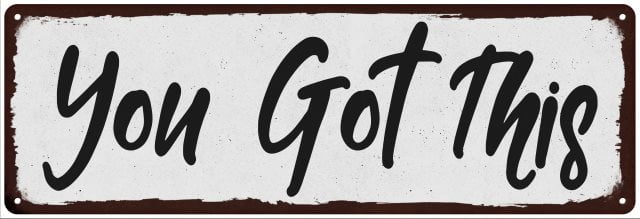 You Got This Black on White Shabby Chic Metal Sign 6x18 Room Decor ...
