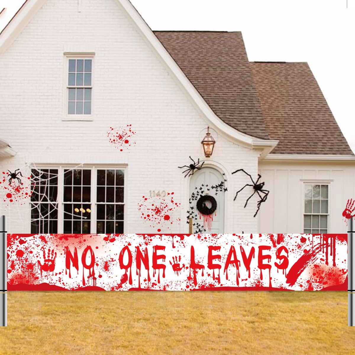 Halloween Bloody Yard Banner, Scary Party Decor, No One Leaves, For ...