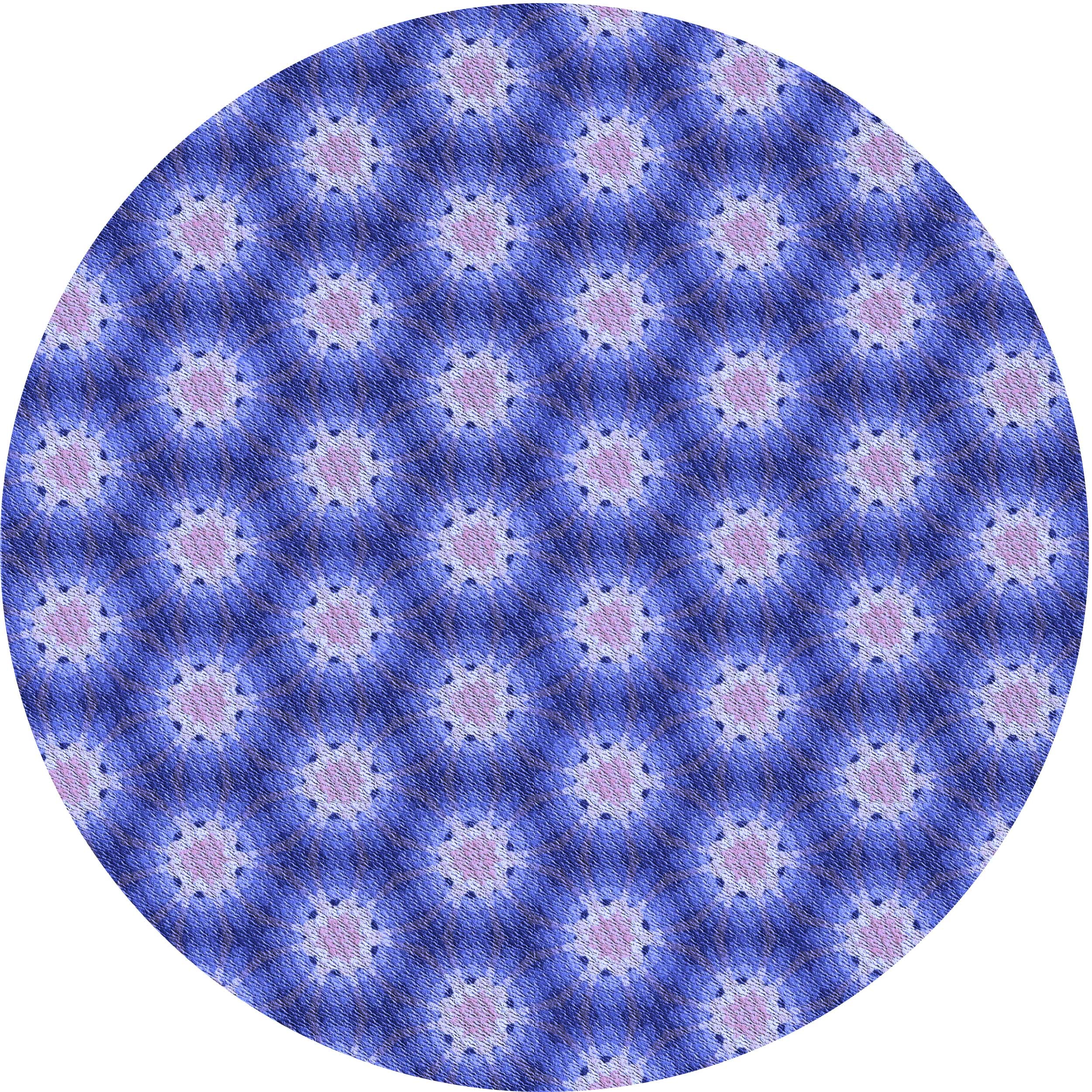 Ahgly Company Indoor Round Patterned Purple Mimosa Purple Area Rugs, 5 ...