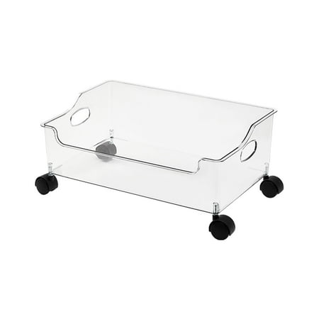 Books Storage Boxes with Wheels Clear Storage Bins Large Organizer for ...