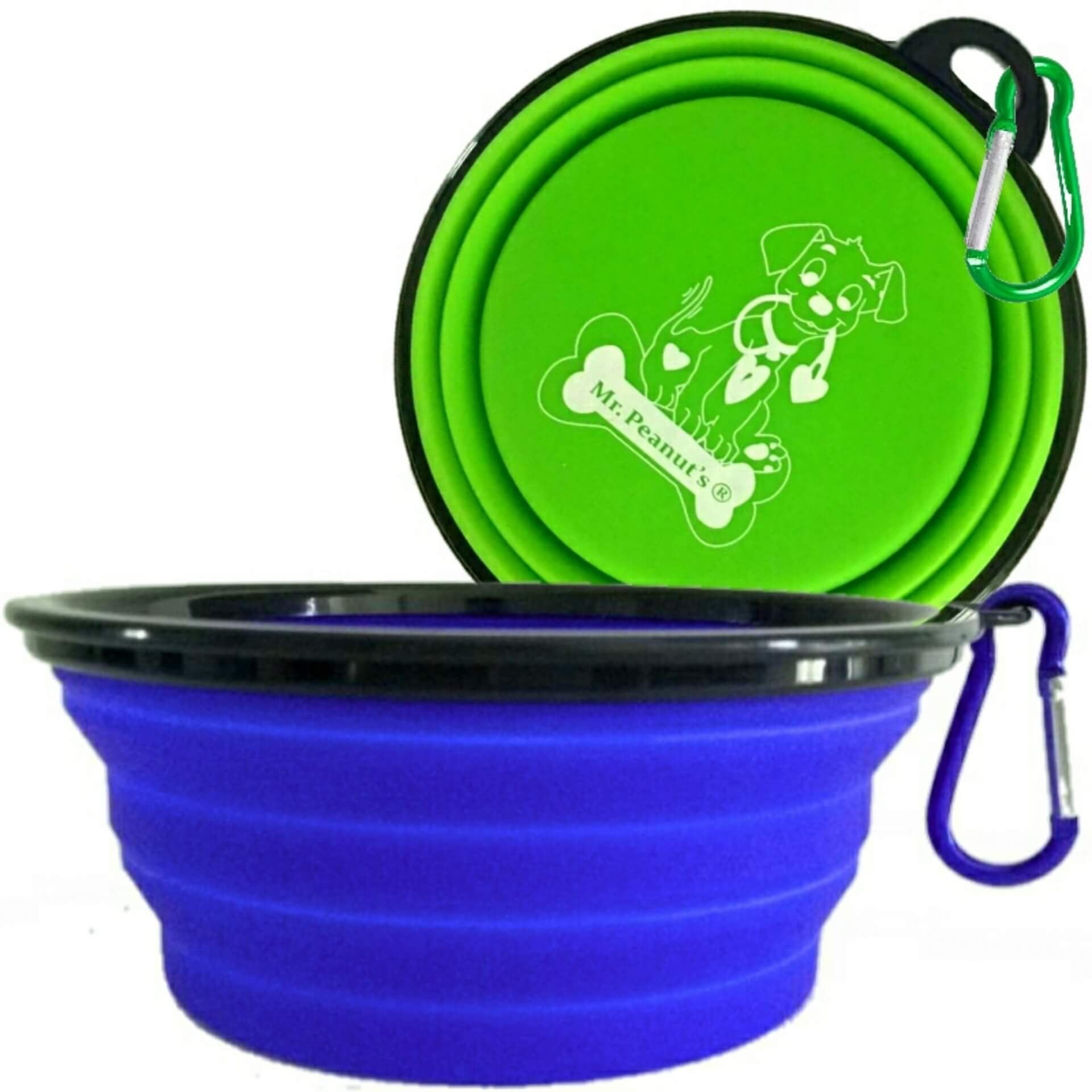 2 Pack XL 34oz Collapsible Travel Bowls for Larger Pets - Walmart.com