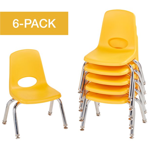 ECR4Kids School Stack Chair Chrome Legs, Multiple Sizes/Colors/Types ...