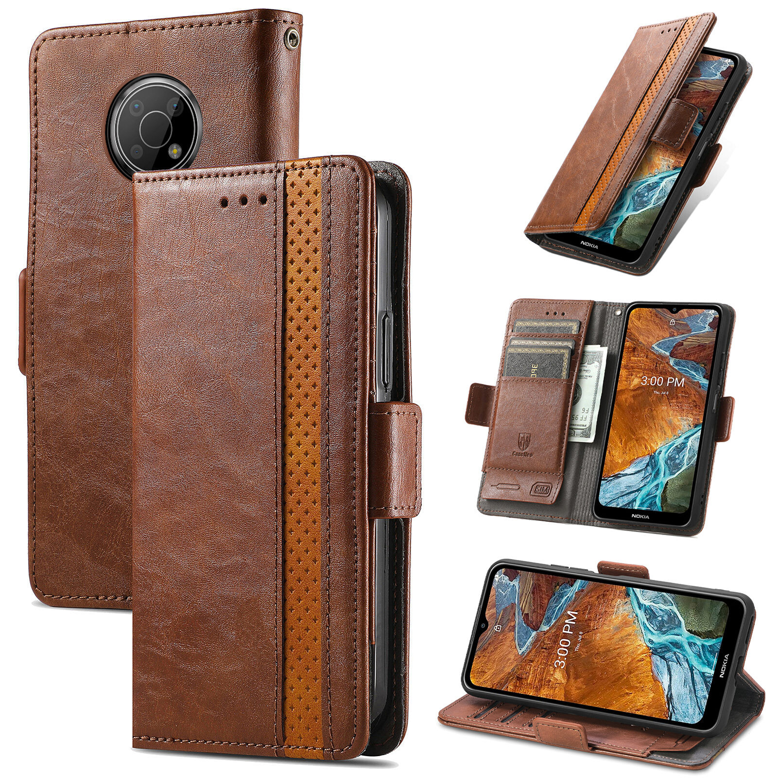 Case For Nokia G300 Cover Leather Wallet Folio Case Book Design Flip