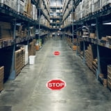 Stop Sign Non-Slip Floor Marker | 12 Pack of 16" Circle Vinyl Decal ...