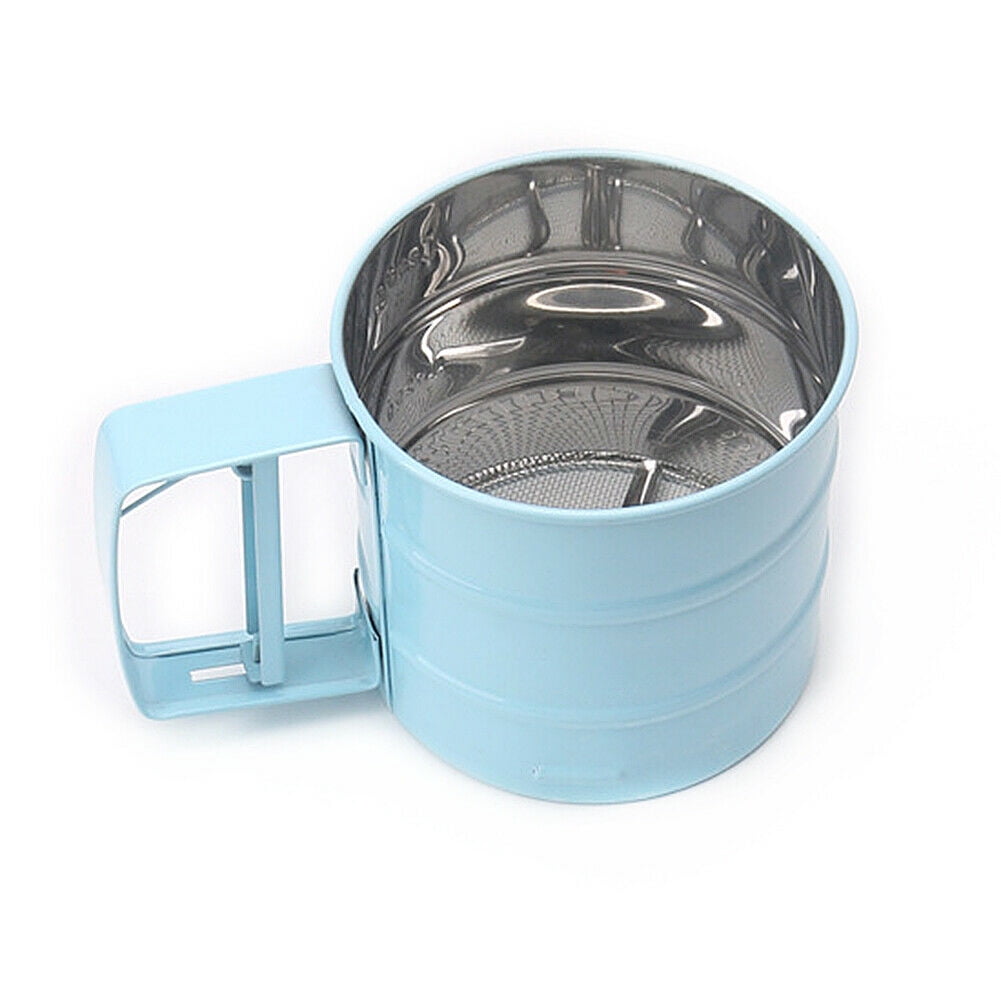 Stainless Steel Mesh Flour Icing Sugar Sifter Sieve Strainer Cup Baking ...