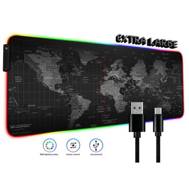 RGB Gaming Large Extended Soft Led Mouse Pad and Desk Pad with 14 ...