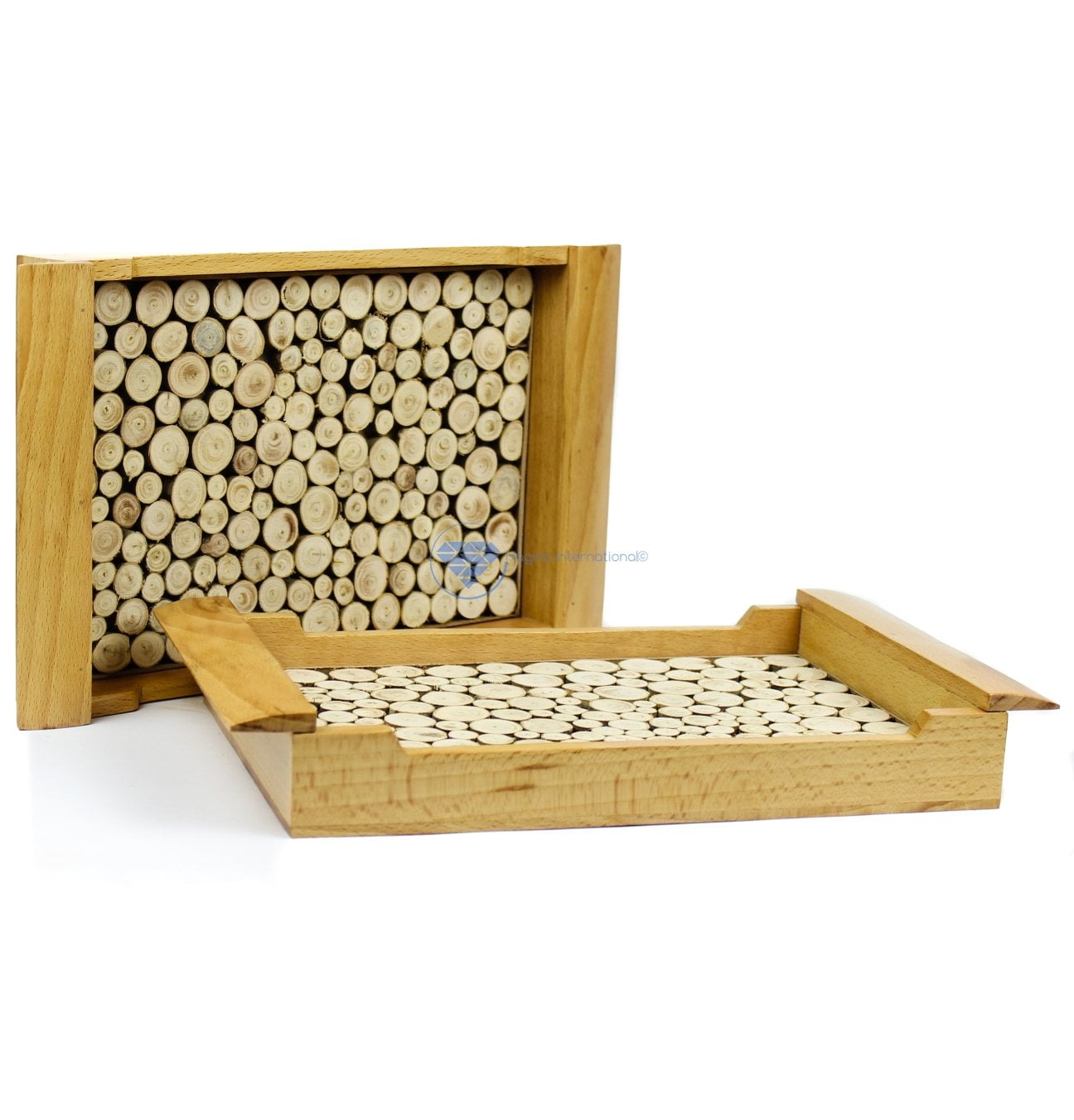 Wooden Tray (Logged Style Bottom) - 8" x 12" x 1.75" - Walmart.com